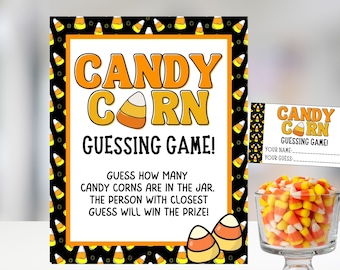 Game Guess How Many Candies Are in the Jar Halloween Baby - Etsy