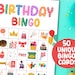 Birthday Bingo, Kids Birthday Party Game, Printable Bingo Game, Fun ...