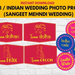 Indian Wedding Photo Props, Desi Wedding Props, DIY Desi Shadi Photo ...