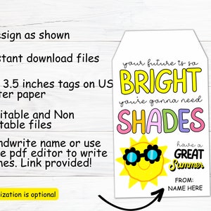End of School Year Student Gifts, Future so Bright Sunglasses Favors ...