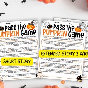 Halloween Pass the Pumpkin Game Story, Left Right Halloween Games for ...
