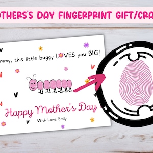 Mother's Day Fingerprint Art, Fingerprint Craft, Handprint Art ...