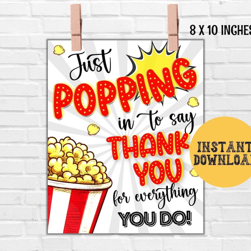 Popcorn Sign - Etsy