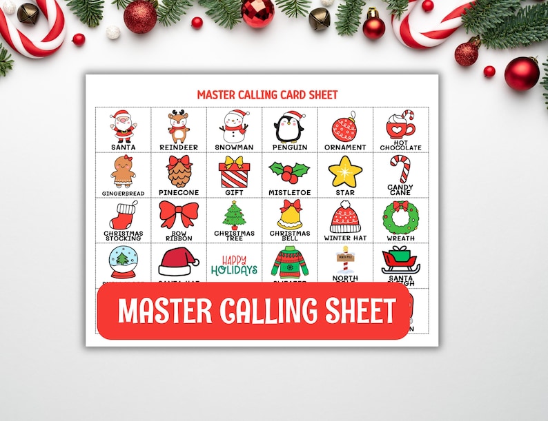 50 Christmas Bingo Cards Printable, Christmas Party Game, Christmas ...