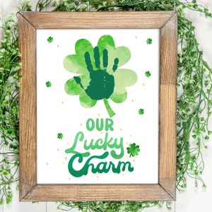 Our Lucky Charm St Patricks Handprint Art, Shamrock Handprint Craft for ...