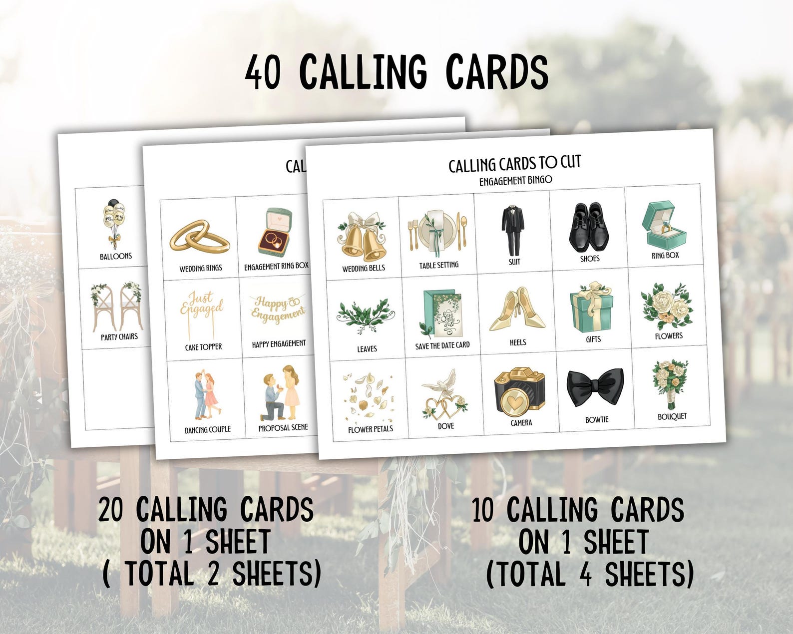 Engagement Bingo Game, Engagement Party Games, Engagement Games for ...