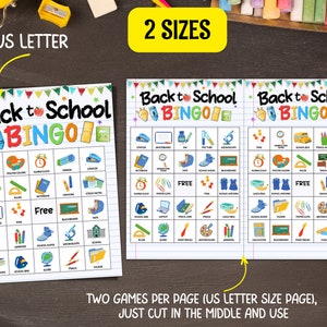 Back to School Bingo Game, 30 Printable Bingo Cards, First Day of ...