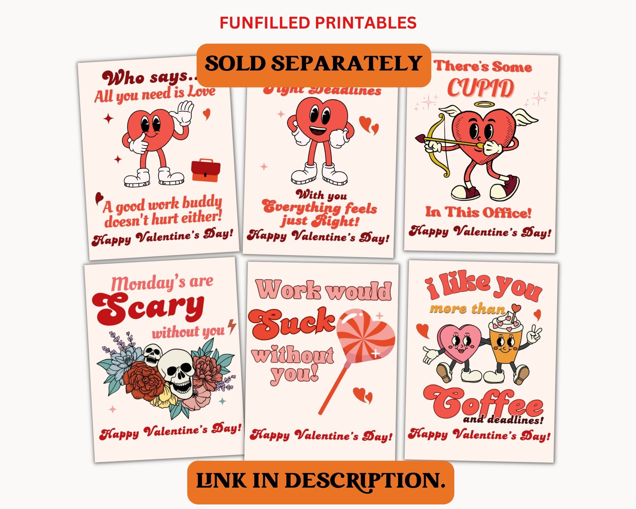 Funny Coworker Valentines Card, Work Valentine Cards, Office Valentines ...