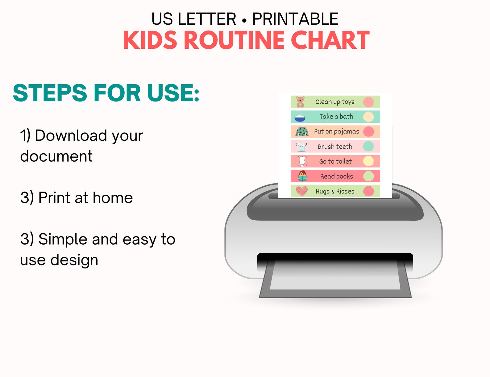 Morning Routine for Kids, Printable School Routine Chart for Kids, Get ...