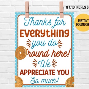 Bagel Sign, Bagel Appreciation Sign Printable, Bagel Teacher ...