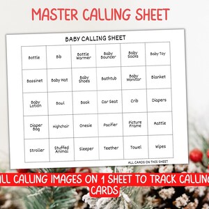 50 Christmas Baby Shower Baby Bingo Cards, Santa Baby Shower Games ...