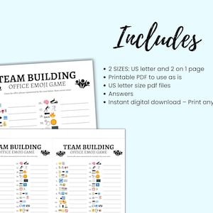 Team Building Games, Office Emoji Game, Team Trivia Game, Work Office ...
