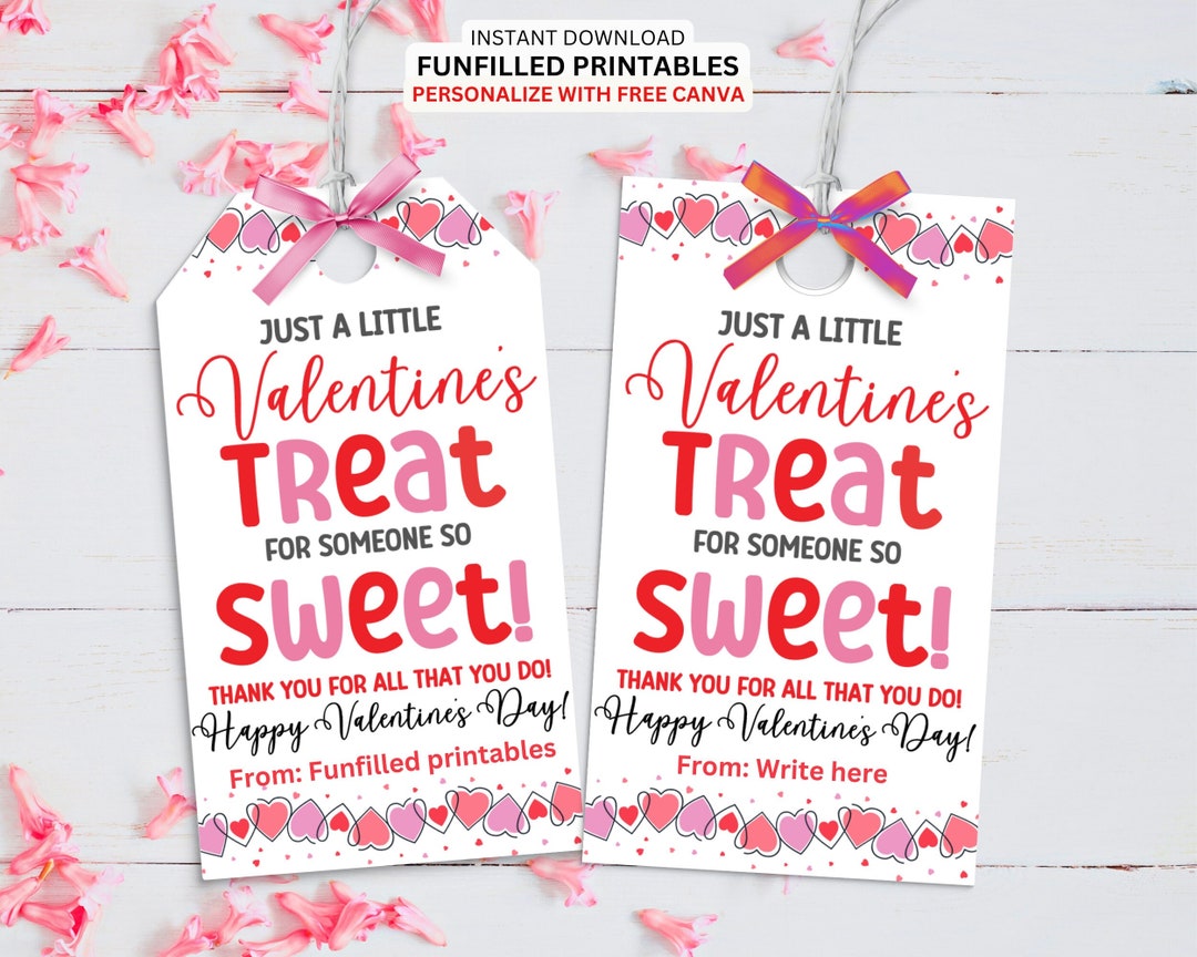 Valentines Thank You Tags, Valentine Staff Appreciation Tag, Teacher ...