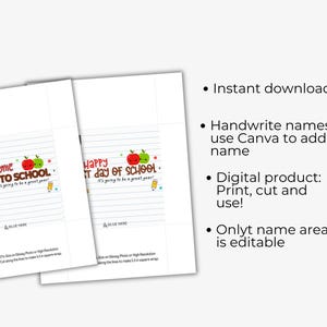 Back to School Chocolate Bar Wrapper, Candy Bar Wrapper, First Day of ...