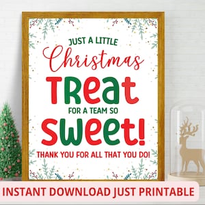 Christmas Thank You Sign, Teacher Team Staff Appreciation Sign, Holiday ...