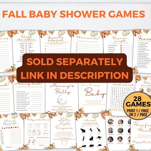 30 Fall Baby Shower Bingo Cards Printable, Autumn Fall Baby Shower ...