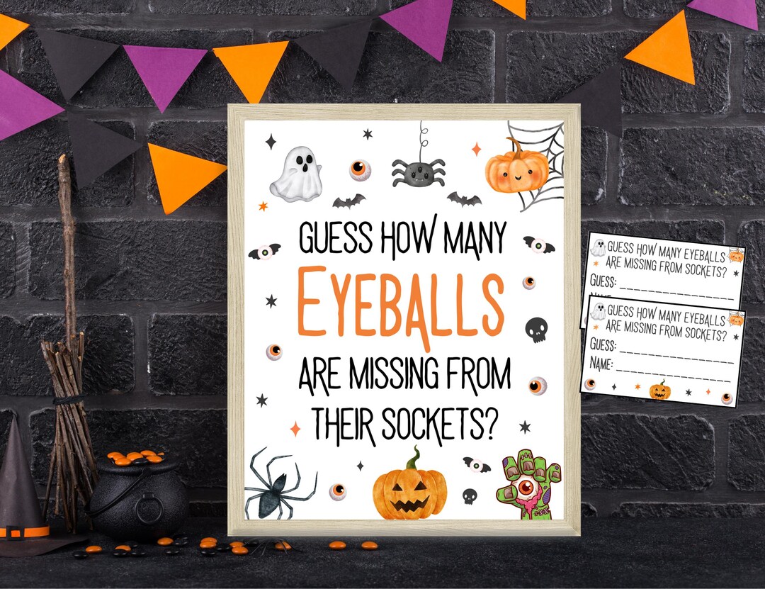 Halloween Guessing Game, Easy Halloween Game for Adults Kids, How Many ...