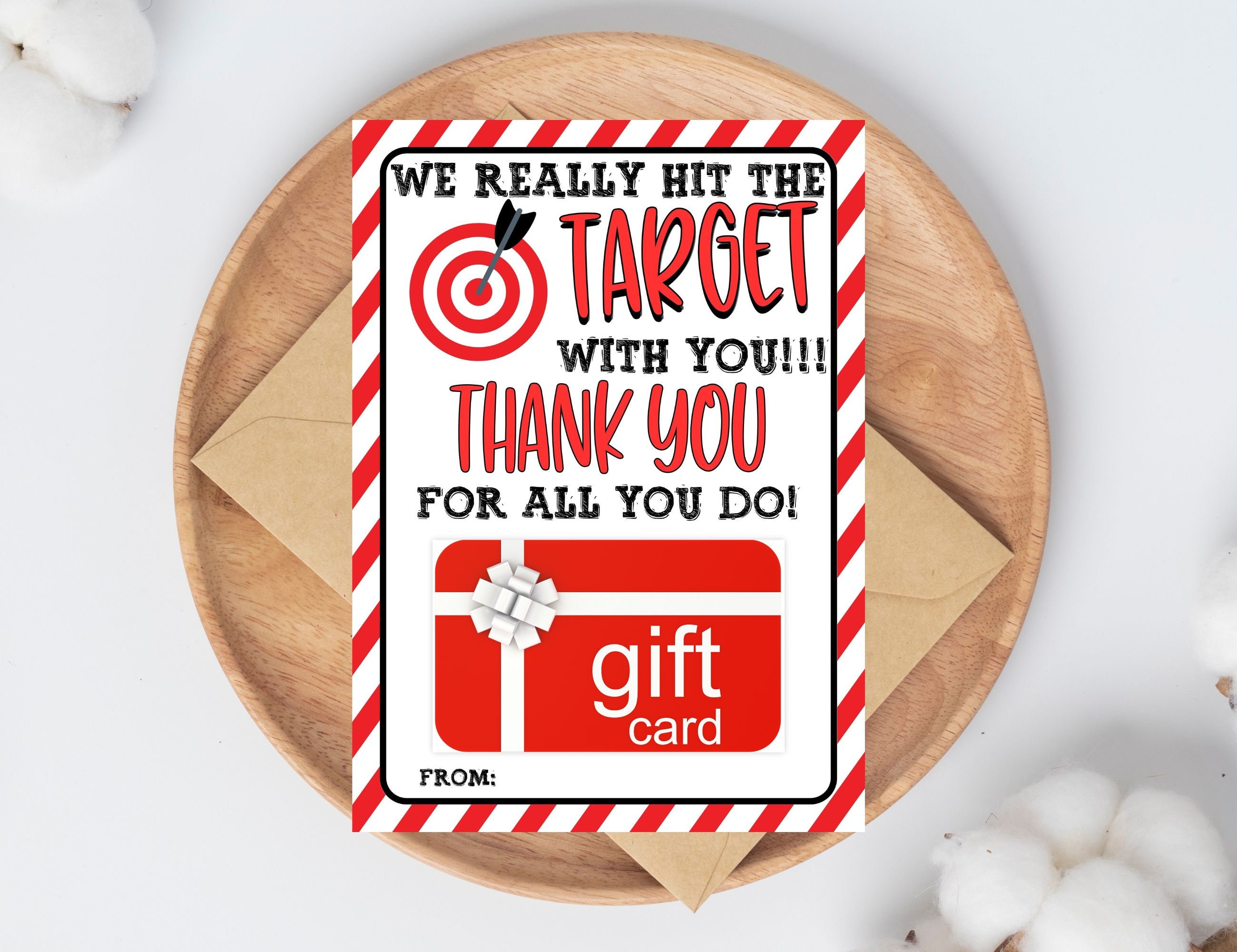 We Hit Target Gift Card Holder Printable, Thank You Gift Card Holder ...