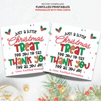 Personalizable A Little Treat to Make the Holidays Sweet Christmas ...