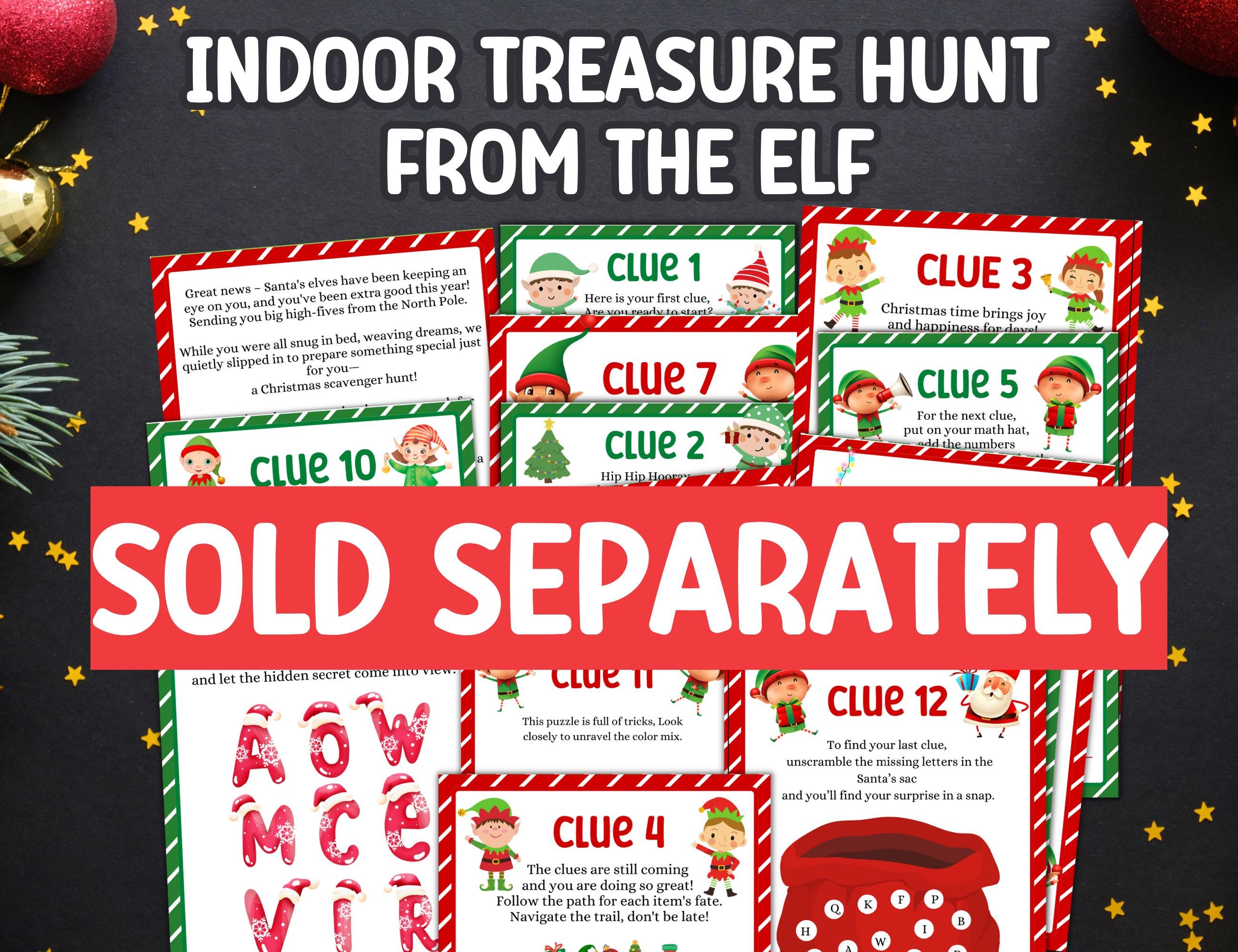 Christmas Scavenger Hunt for Kids, Treasure Hunt, Indoor Rhyming Clues ...