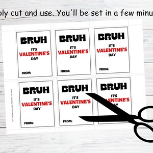 Bruh Boys Valentine Cards, Funny Kids Valentine Card, Tween Preteen ...