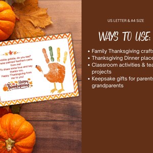 Turkey Thanksgiving Handprint Craft, Handprint Keepsake, Turkey ...