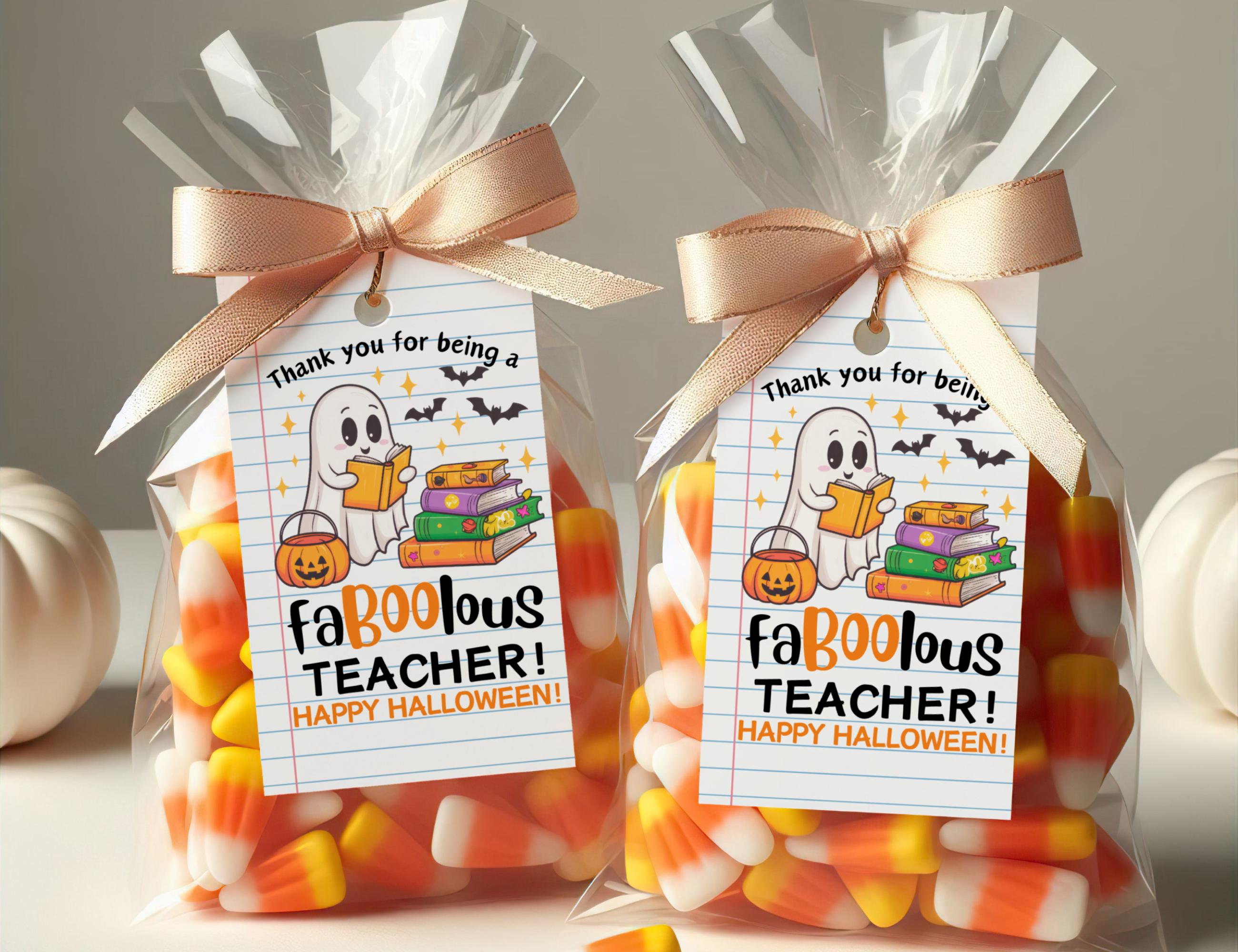 Faboolous Teacher Halloween Tag, Halloween Teacher Tag, Editable ...