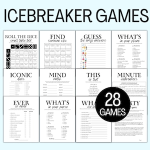 Icebreaker Games Bundle, Ice Breaker Bingo Activity Teens Adults ...