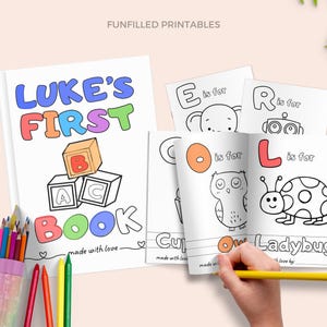 Baby Shower Abc Coloring Book, Baby's First Abc Book Baby Shower Game ...