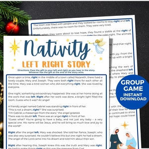 Left Right Nativity Story, Religious Left Right Christmas Game, Pass ...