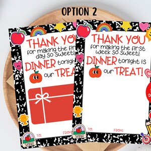 First Day of School Teacher Gift Card Holder Printable, Back to School ...