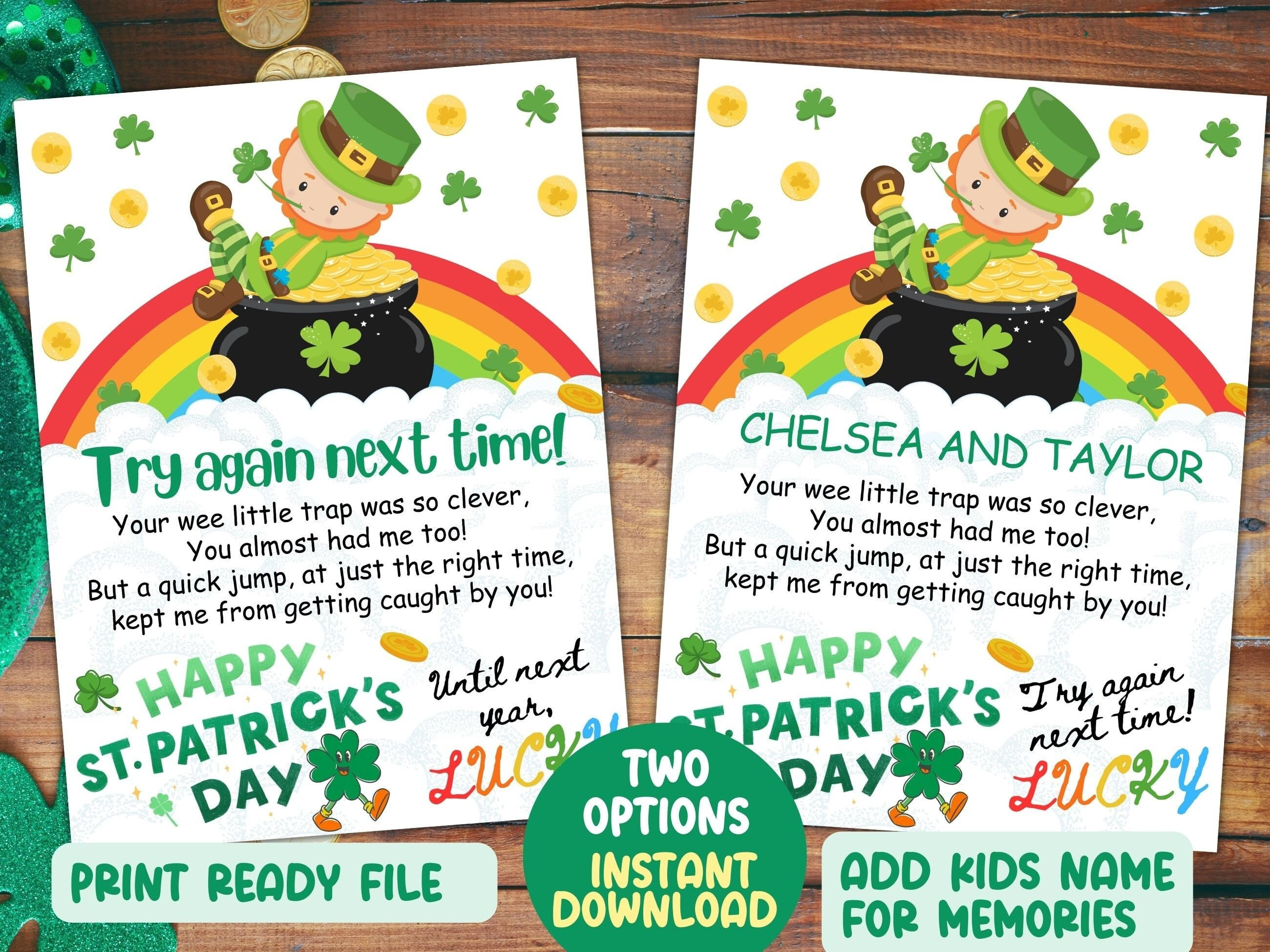 Printable Leprechaun Letter, Leprechaun Trap Note, St Patricks Day ...