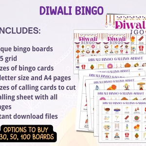 Diwali Game, Diwali Bingo Game, Diwali Party Games, Printable Diwali ...