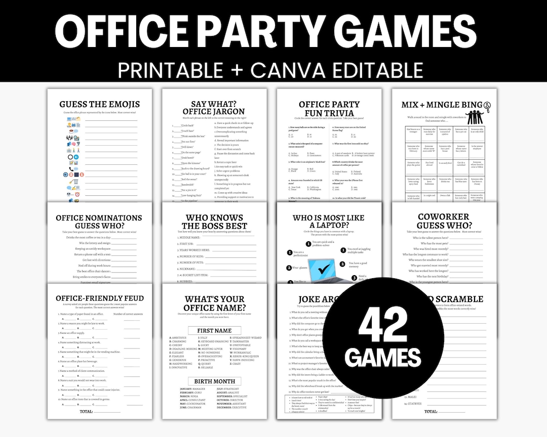 Office Party Games, Work Party Games, Team Building Games for Team ...