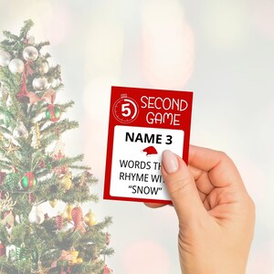 Christmas 5 Second Game, Printable Christmas Game for Kids Teen Adults ...