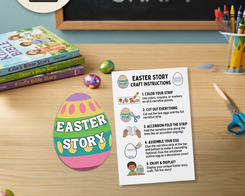 Kids Easter Story Craft Printable Holy Week Timeline Activity ...