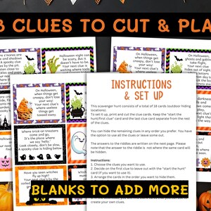 Outdoor Halloween Scavenger Hunt Kid Teens Scavenger Hunt Riddles Clues ...