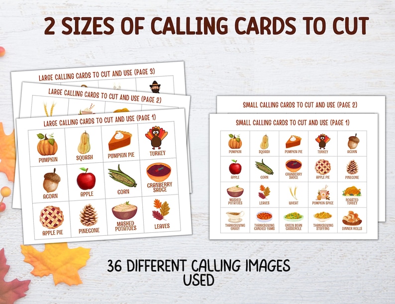 20 Thanksgiving Bingo Cards, Thanksgiving Games, Family Thanksgiving ...