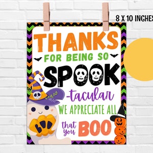 Halloween Staff Appreciation Sign Printable, Halloween Teacher ...