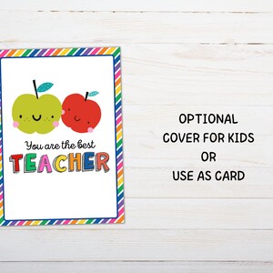 Thank You Teacher Appreciation Gift Printable, All About My Teacher ...