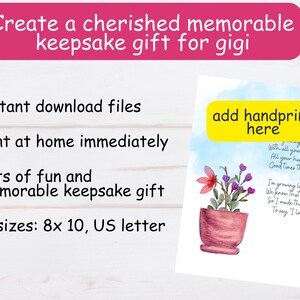 Printable Mothers Day Handprint Art, I'm Growing Like A Flower Mom ...