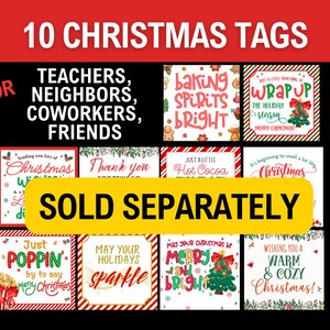 Holiday Appreciation Tags, Thank You Christmas Tag, Essential Staff ...