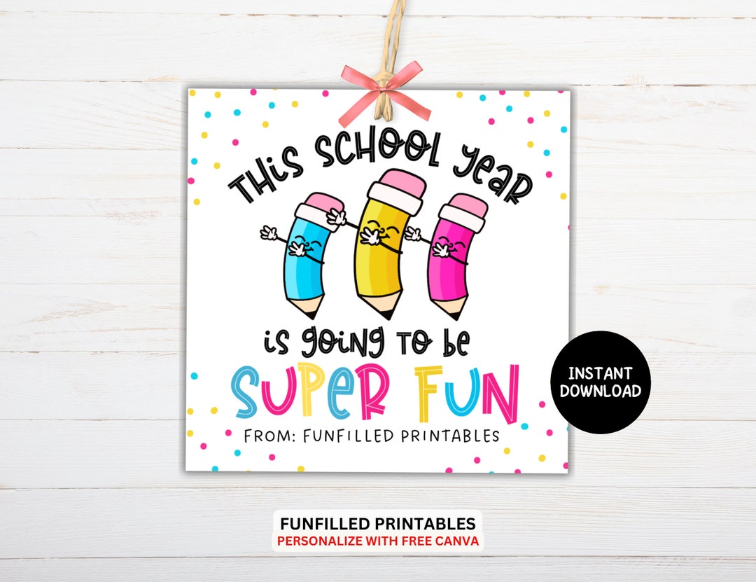 First Day of School Student Gift, Back to School Favor Tag, Meet the ...