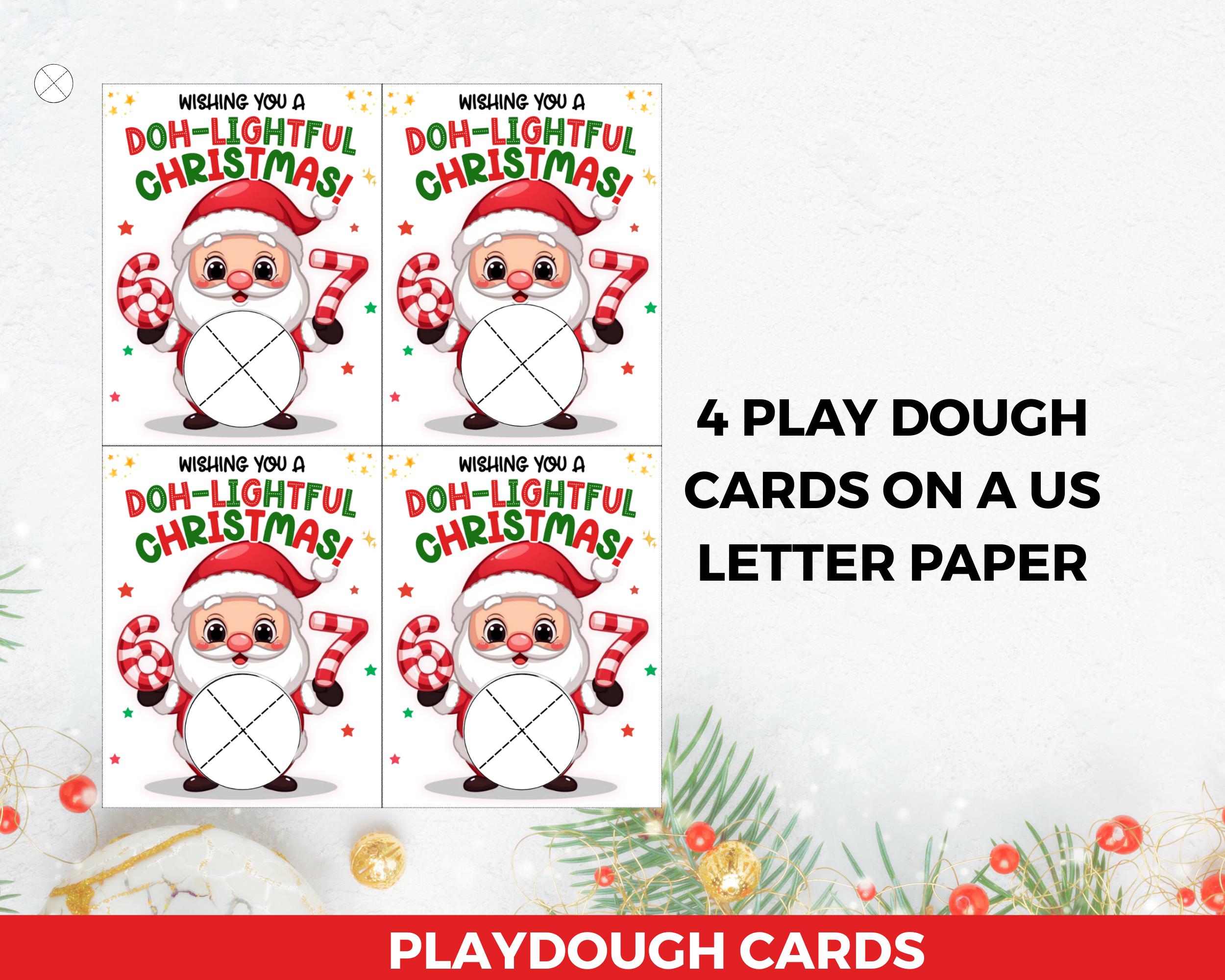 6 7 Christmas Playdough Card, Play Dough Card, Playdoh Christmas Card ...