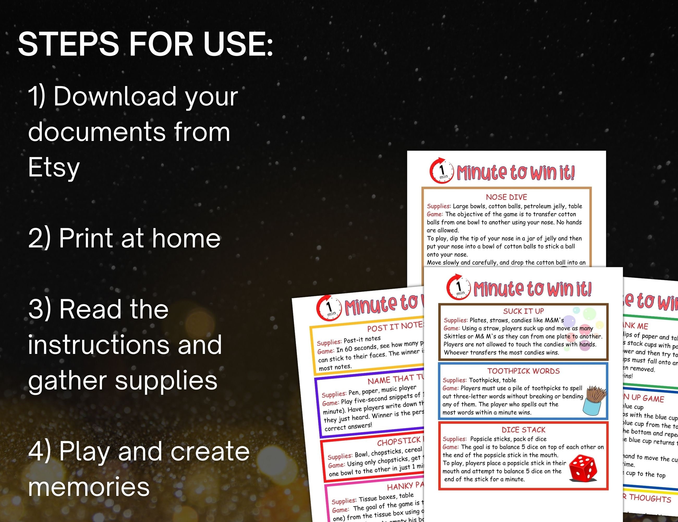 Minute to Win It Games, Fun One Minute to Win Party Games for Kids ...