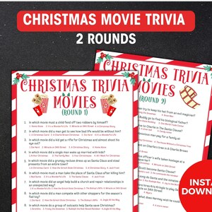 Christmas Movie Trivia Game, Printable Christmas Trivia Games ...
