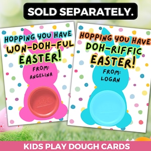 Easter Play Dough Gift Tag Printable, Easter Bunny Playdough Holder ...