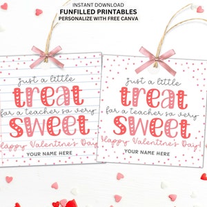 Teacher Valentines Gift Tags, Printable Valentine Teacher Gifts Tags ...