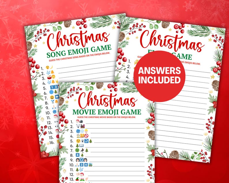 Christmas Emoji Games, Song Emoji Game, Movie Emoji Game With Answers ...