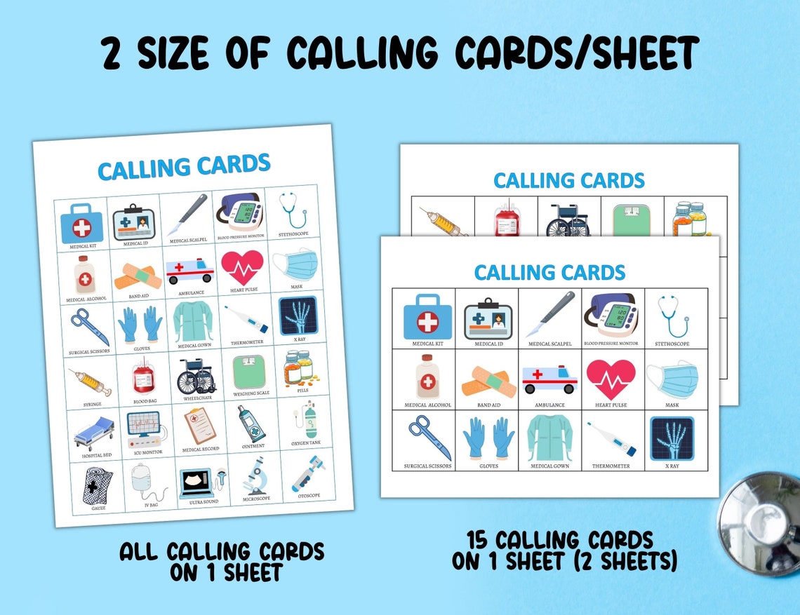 Medical Bingo Nurse Bingo 30 Printable Bingo Sheets - Etsy